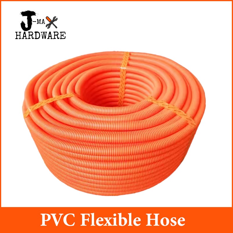 PVC Flexible Hose Orange 50/100m Per Roll Flexible Hose Electrical 1/2 ...