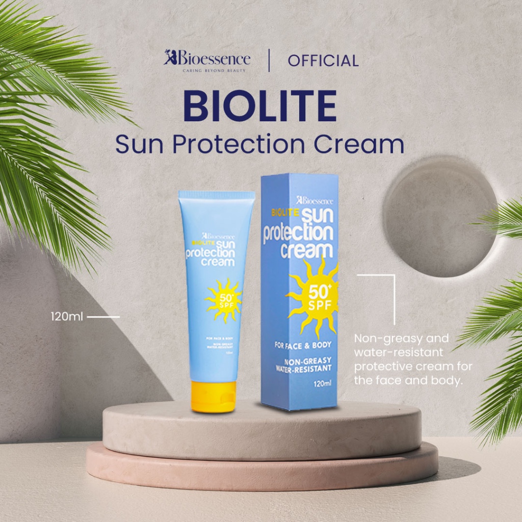 Biolite Sun Protection Cream SPF50+ face and body | Shopee Philippines