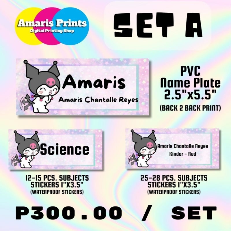 PVC NAME TAG/ STICKER SET | Shopee Philippines