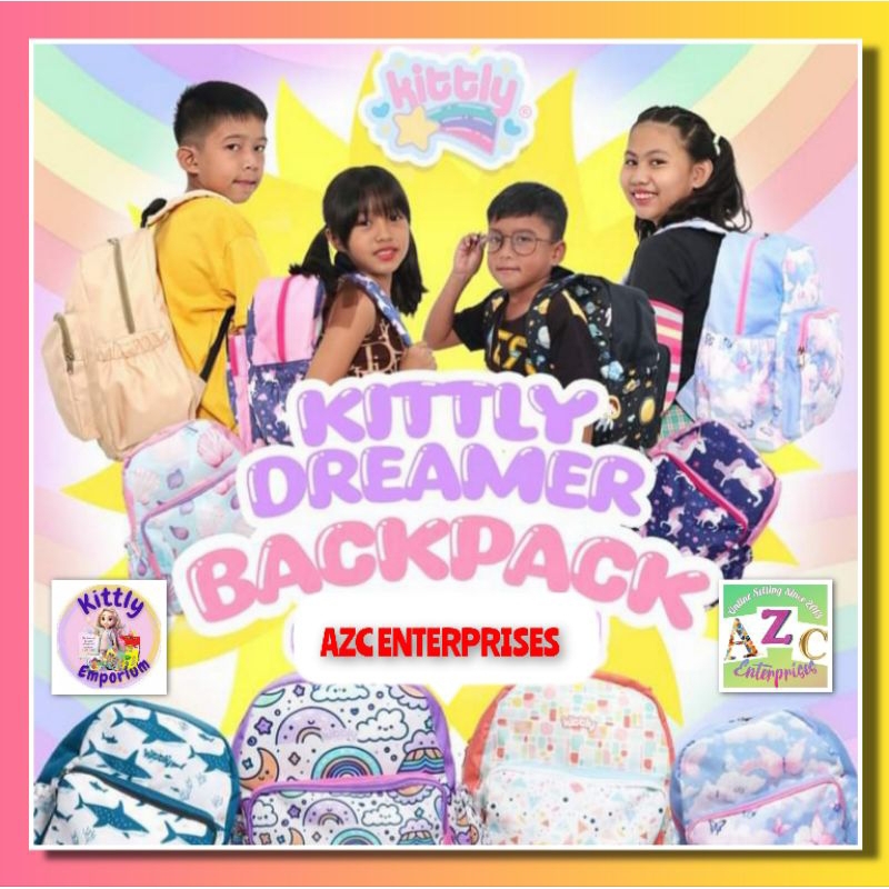 AZC Kittly Dreamer Backpack Printed and Plain Colors Damage Box ...