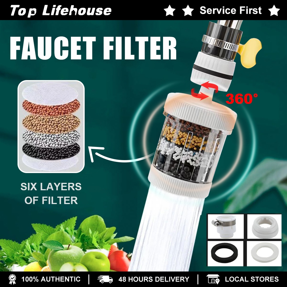 Faucet Filter Water Saving Water Filter Splash Proof Water Purifier ...