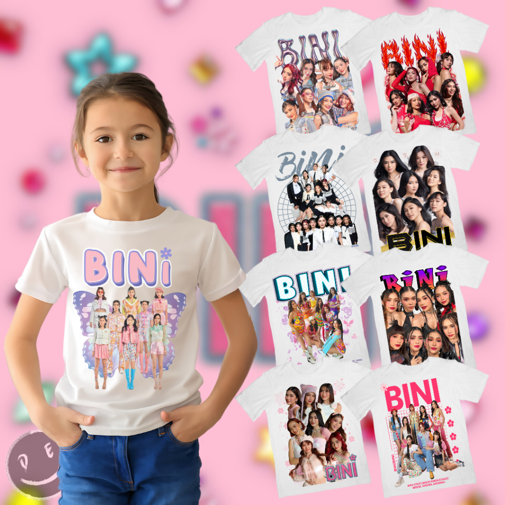 BINI TRENDY TSHIRT KIDS & TEENS VER.2 / BINI SHIRT FOR 1-12 YEARS OLD ...