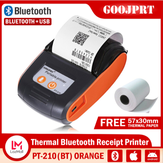 GOOJPRT PT-210 Portable Thermal Printer Receipt Printer(Bluetooth+Usb Connection) | Shopee ...