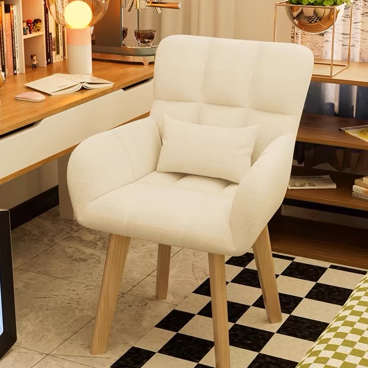 Nordic Chair Vanity Chair Solid Wood Chair Rotatable Computer Chair ...