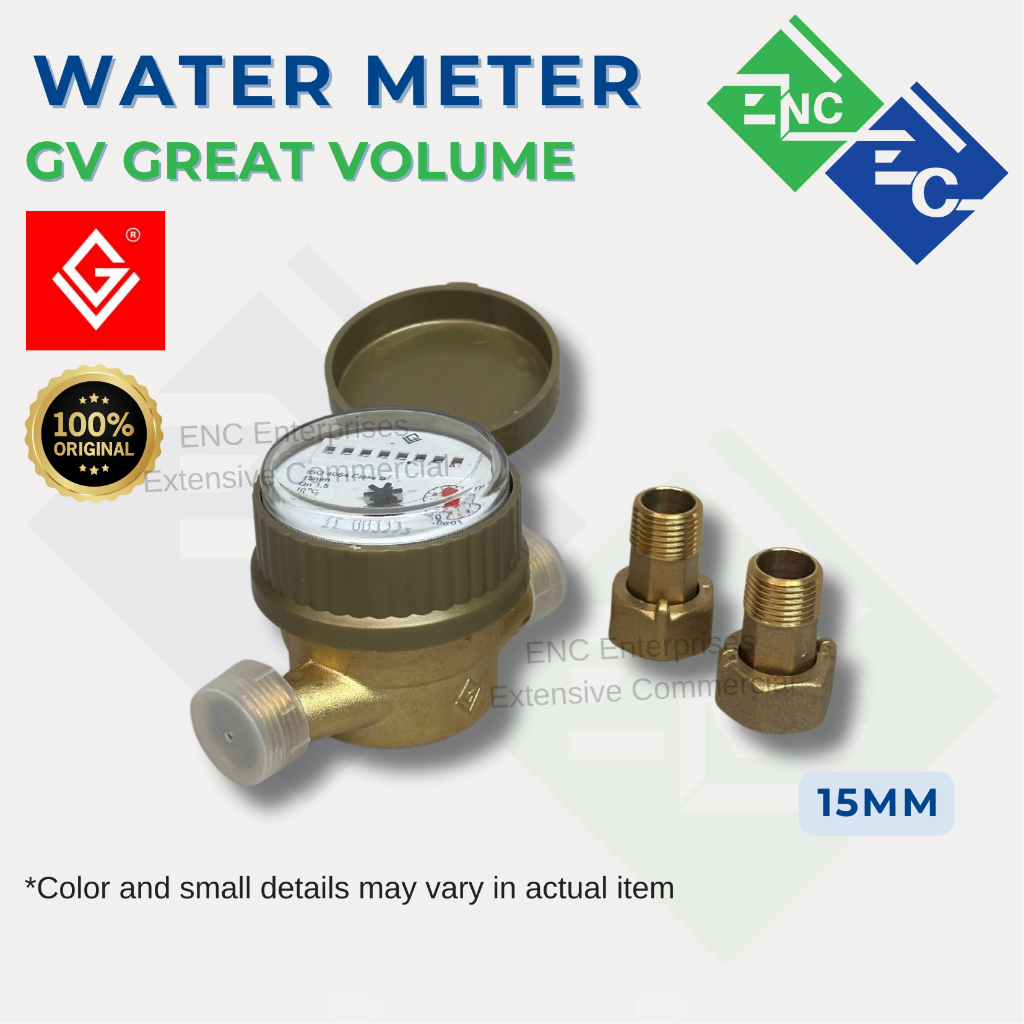 GV Great Volume Water Meter | Heavy Duty | All Brass | US Export ...