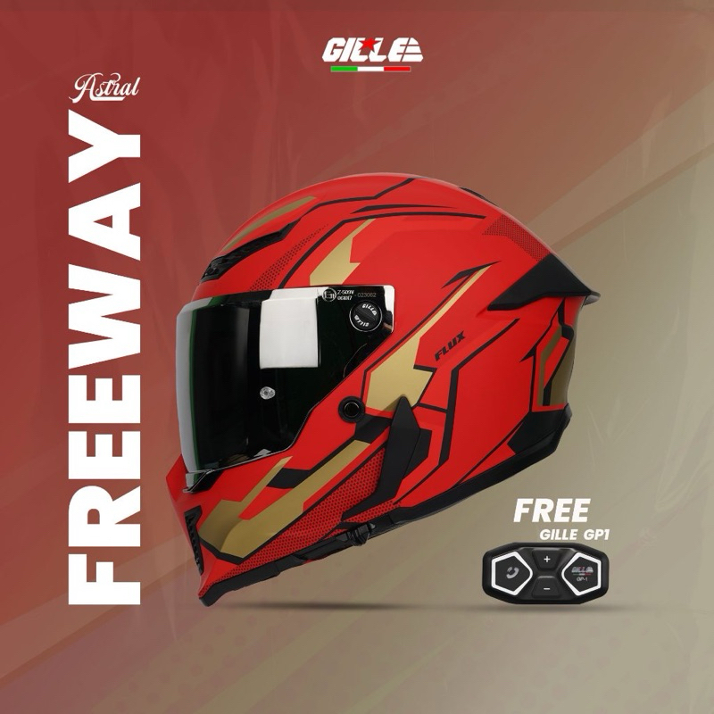 GILLE ASTRAL FREEWAY -Fullface Dual Visor Helmet with Bluetooth Headset ...