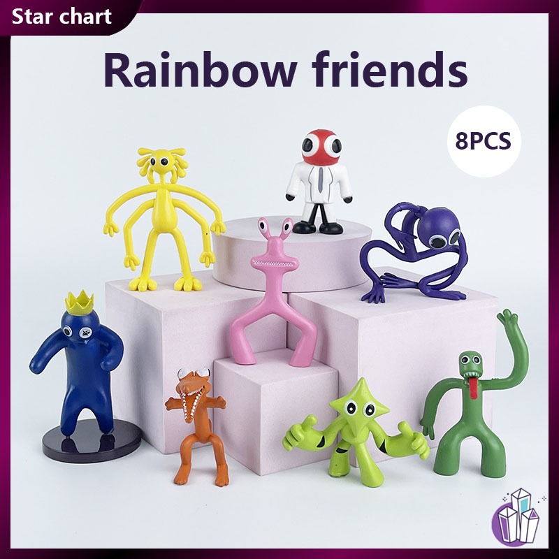 8pcs Rainbow Friends Anime Figure Doll Cartoon Model Toy Desktop ...