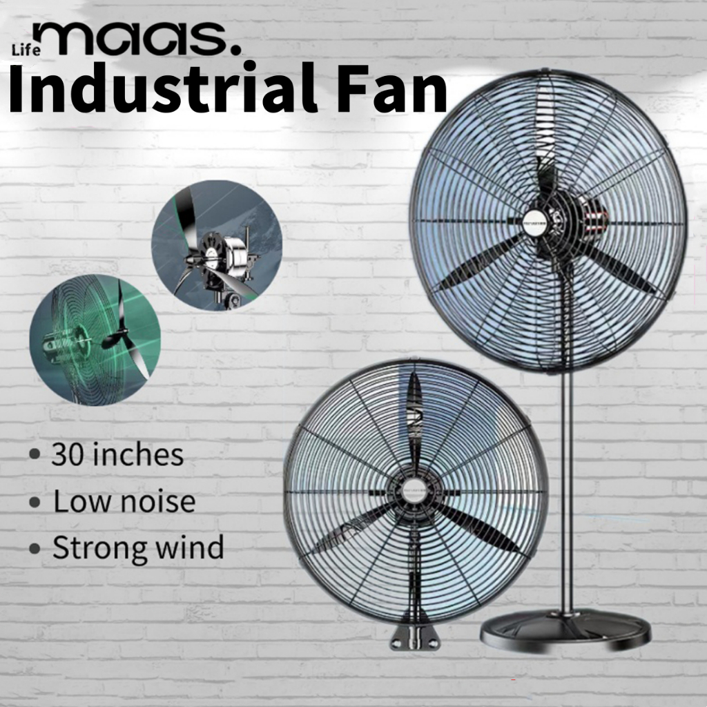 Industrial Wall Fan 30 Inch Home Appliances Floor Fan Three Speed Stand ...