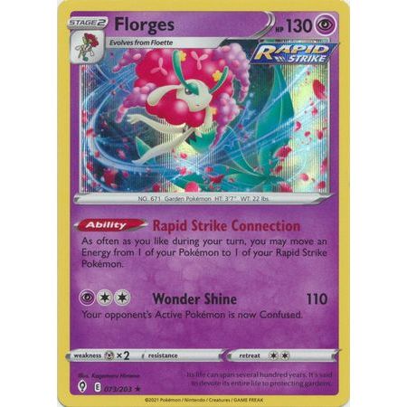 Pokemon TCG - FLORGES 073/203 Rare Holo - Evolving Skies | Shopee ...