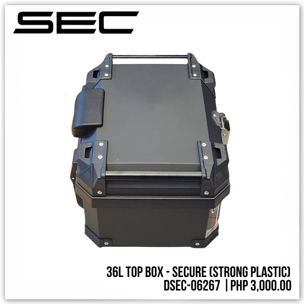 Sec Topbox 36 Liters Top Box for Motorcycle Top Box - SECure (Strong ...