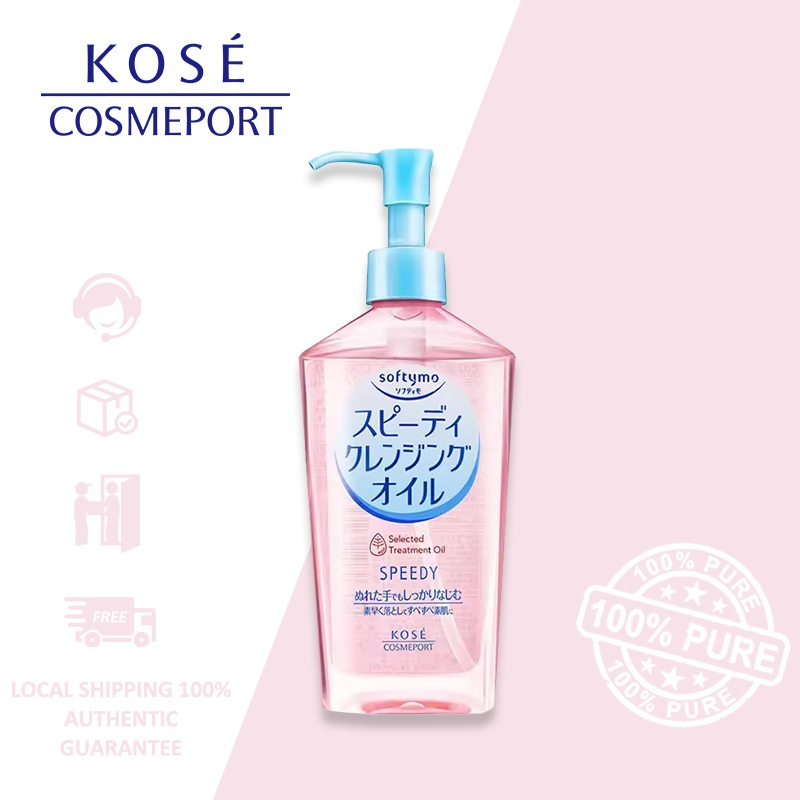 Kose Softymo Speedy Cleansing Oil (230ml) Deep Cleansing Makeup Remover For Eyes And Lips ...