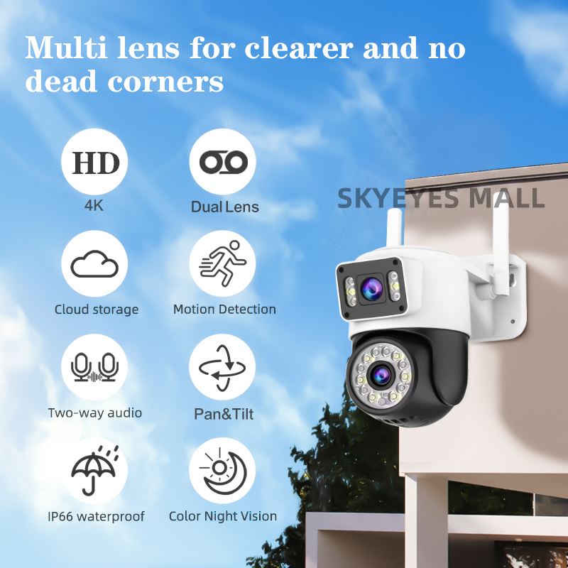 V360 Pro Dual Lens Dual Screen 5 Million Pixels CCTV WIFI Outdoor ...