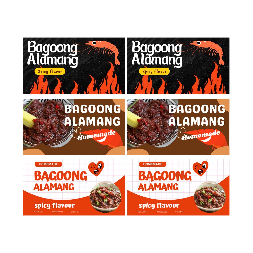 READY TO USE STICKER LABEL FOR BAGOONG ALAMANG (SHRIMP PASTE) PRODUCTS ...