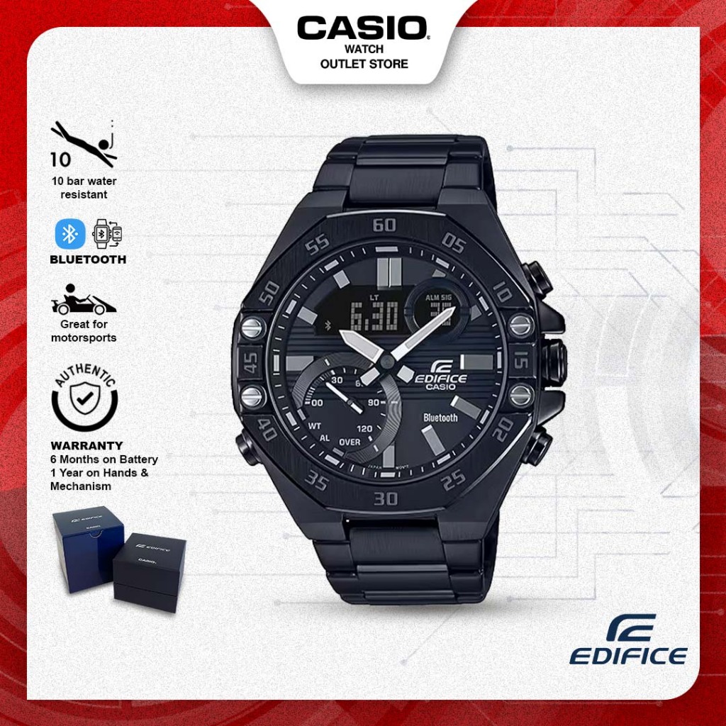 Casio Edifice Digital Analog (ECB-10DC-1ADF) Stainless Steel Strap 100 ...