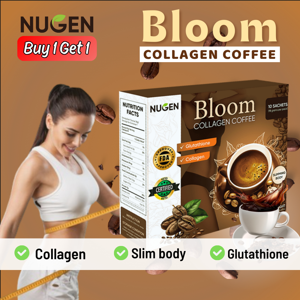 NUGEN Bloom Collagen Coffee Original Robusta Coffee Beans Glutathione ...
