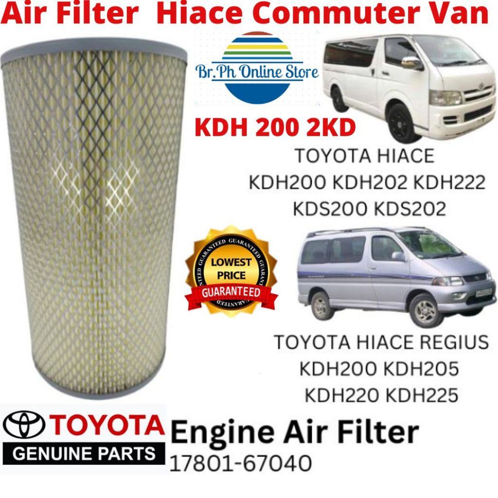 Air Filter For TOYOTA HIACE Commuter Van KDH 200 2KD Diesel Engine ...