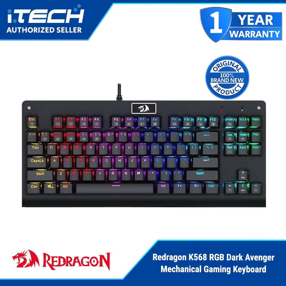 Redragon K568 RGB Dark Avenger Mechanical Gaming Keyboard | Shopee Philippines