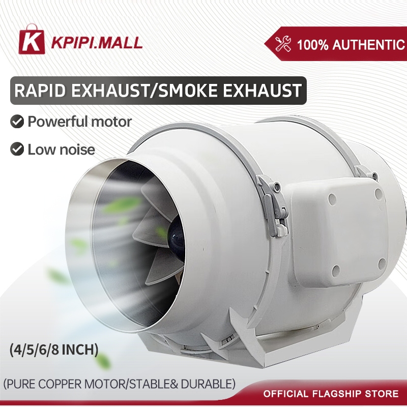 Exhaust Fan 5"/6"/8" High Suction Inline Duct Booster Fan Ventilation ...