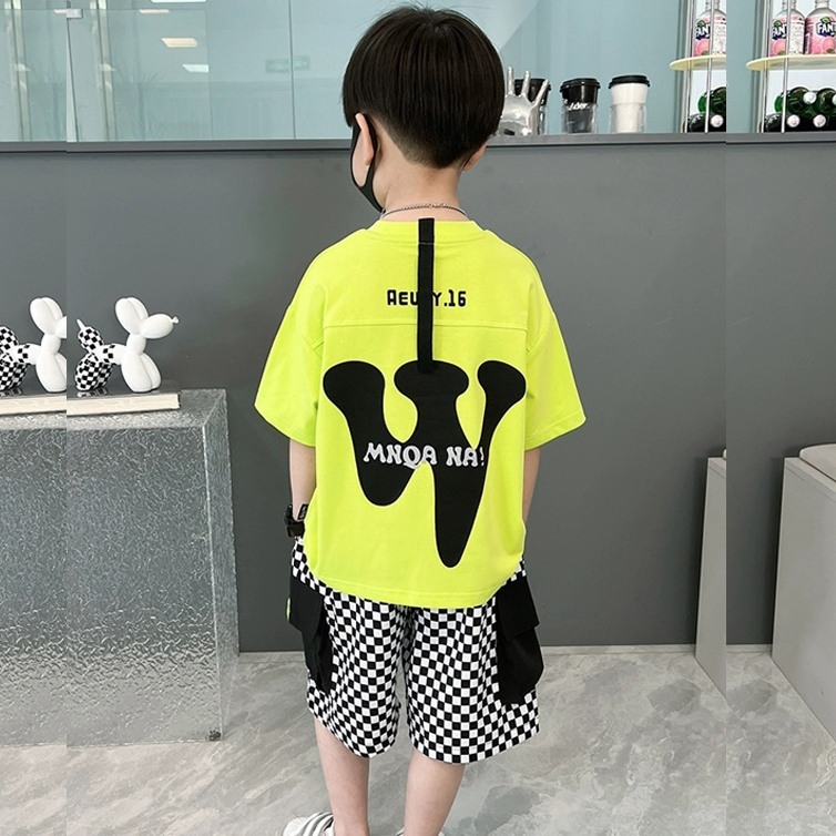 Terno for Kids Boy Neon Green & Racing-Themed Short (porma look) 1-5yrs ...