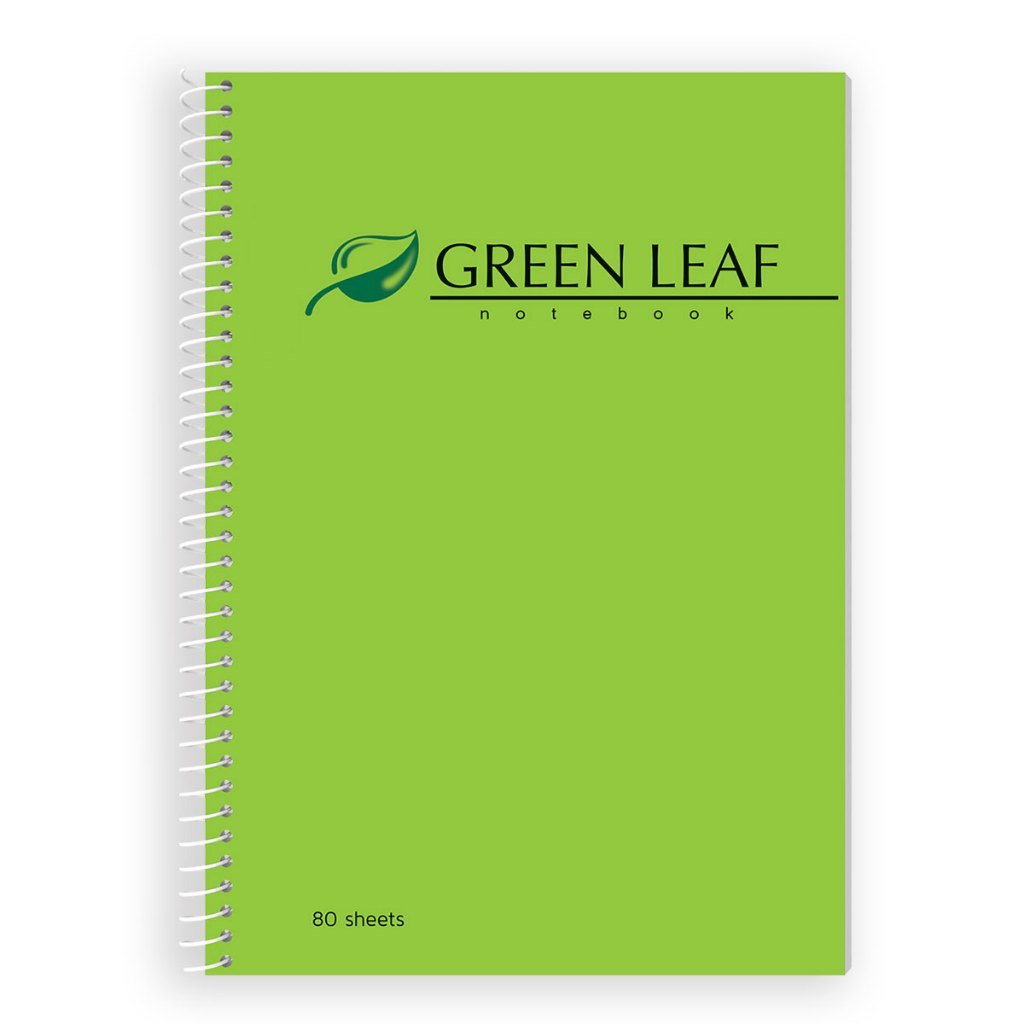 1 Pc Avanti Spiral 685 Green Leaf Notebook 80 Leaves (15.24cm x 21.59cm ...