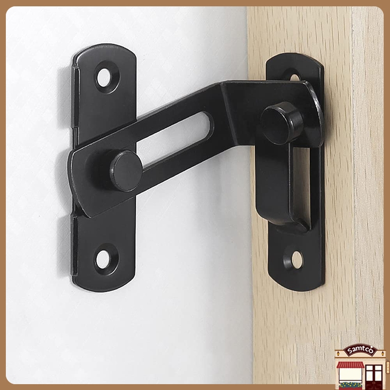 90 Degree Flip Barn Door Lock Stainless Steel Metal Door Latch Right ...