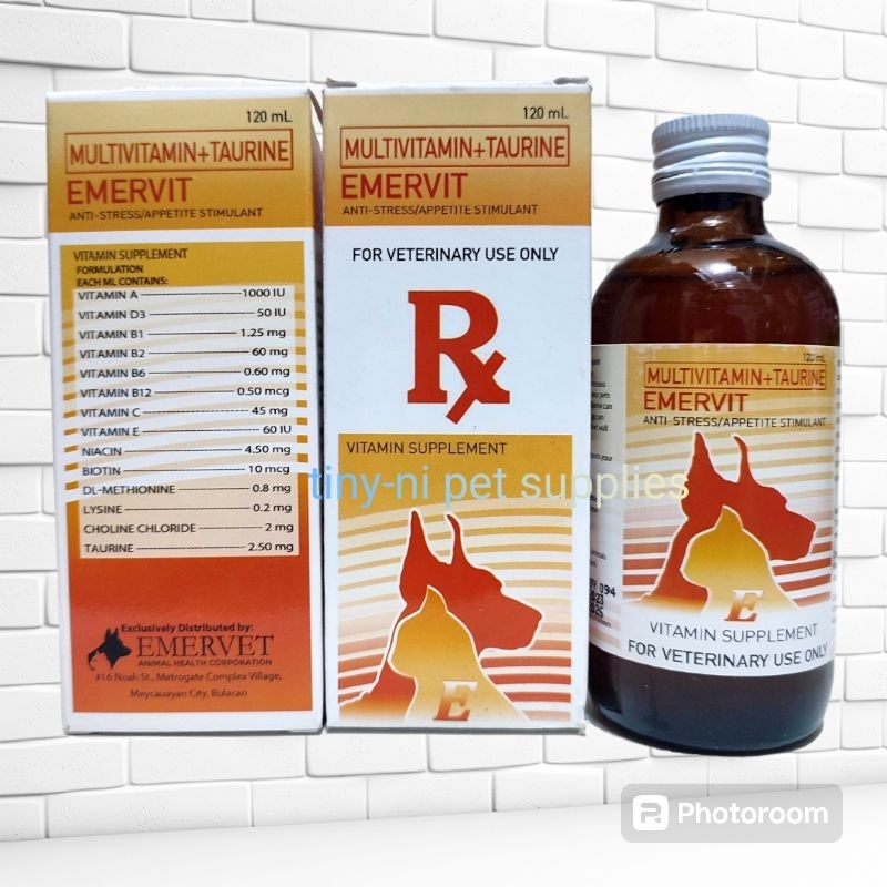 Emervit Syrup for Pet Dog Cat|120ml Appetite Stimulant | Shopee Philippines
