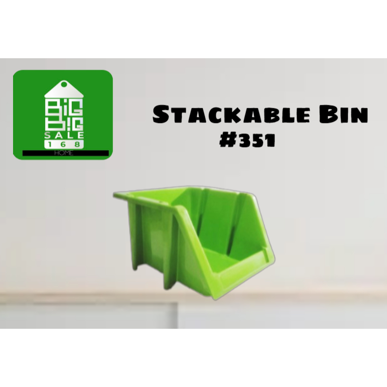 Plastic #351 Stackable Bin Box Storage Organizer Supplies Tools ...