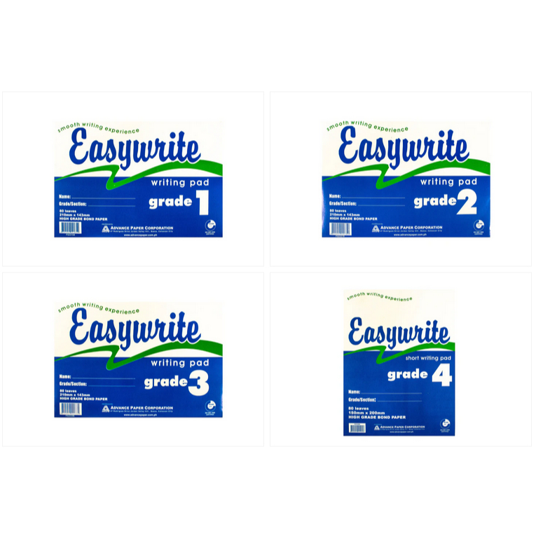 Writing Pad Grade 1 Grade 2 Grade 3 Grade 4 Pads Paper Easywrite ...