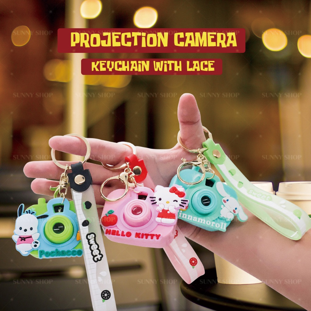 Sunny Shop Projection camera Keychain with lace Cute Cartoon toys small ...