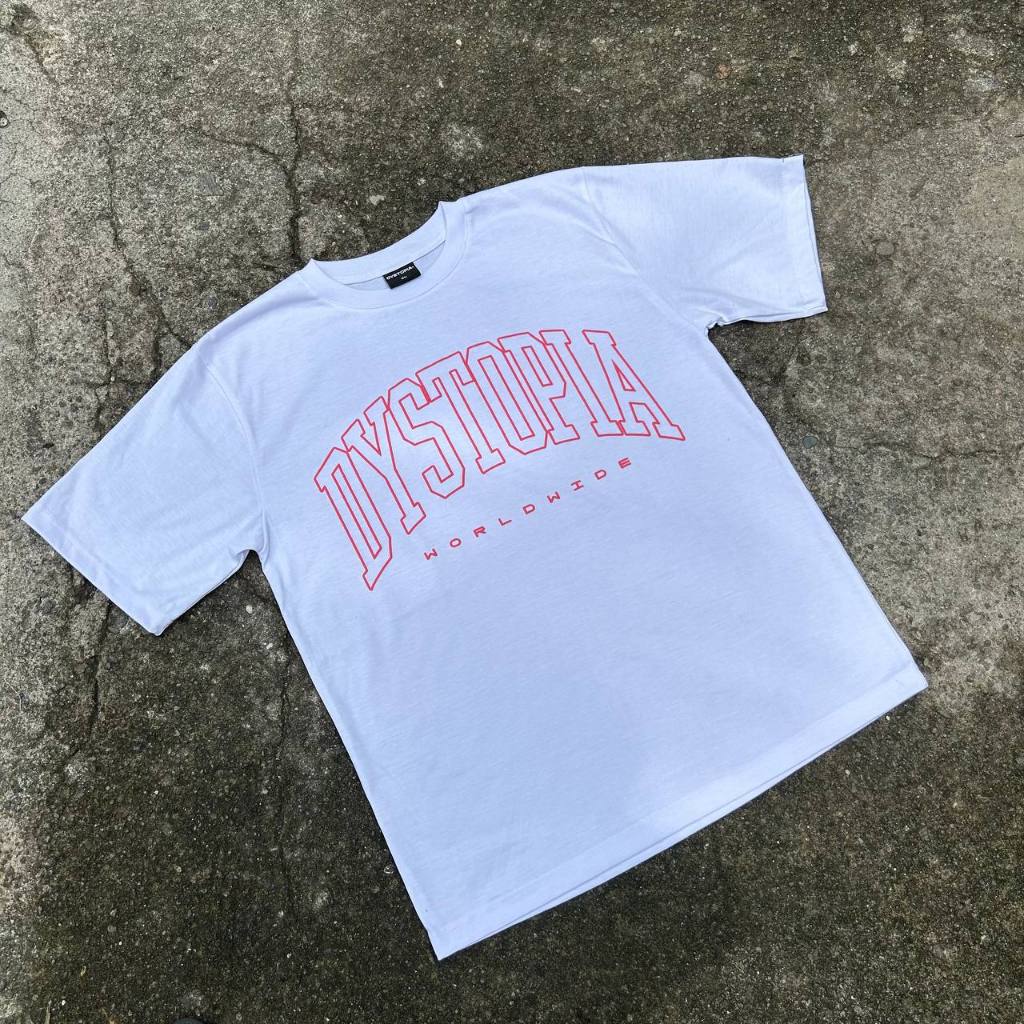 Dystopia "Outline Embossed" White Colorway | Shopee Philippines