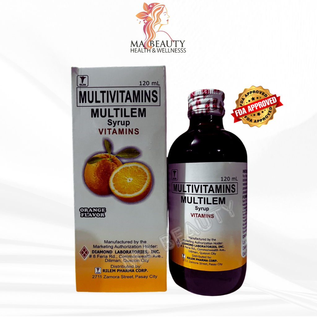 MULTILEM SYRUP Multivitamins for Kids 120ml Orange Flavor | Shopee ...