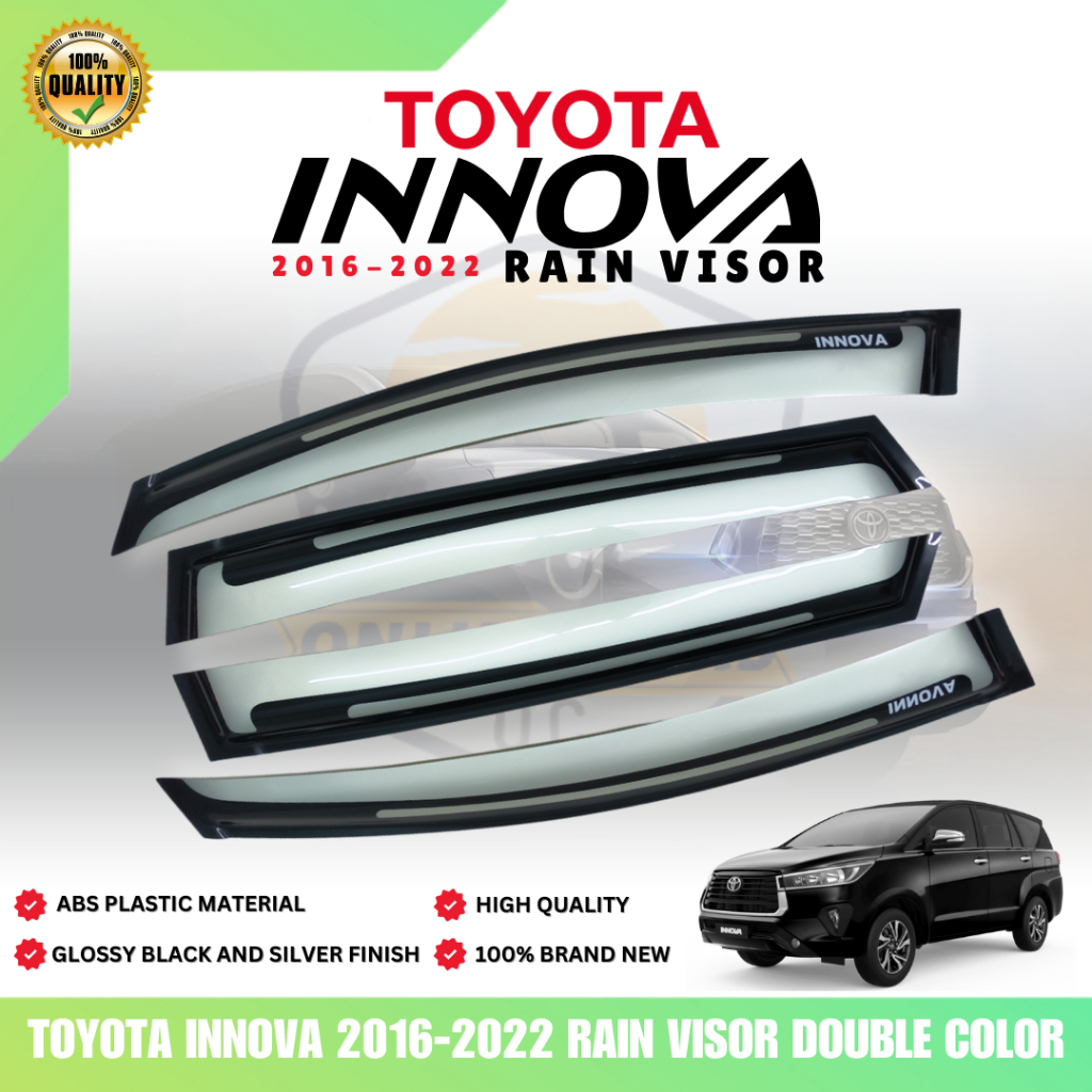 OC RAIN VISOR For TOYOTA INNOVA 2016 2017 2018 2019 2020 2021 2022 ...