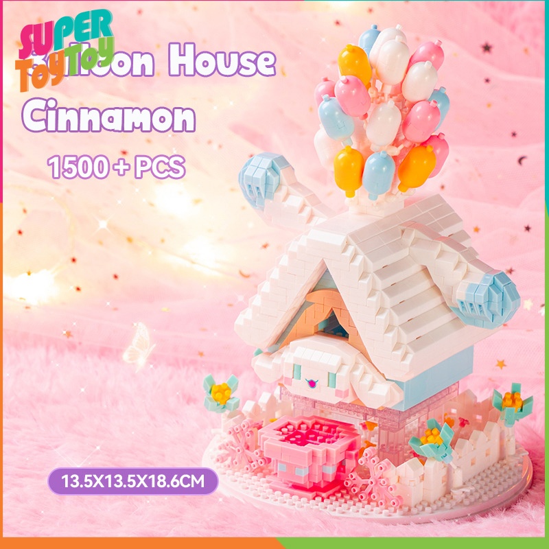 Cinnamoroll Mini Building Blocks Toys Ballon House 3D Model Toys for ...