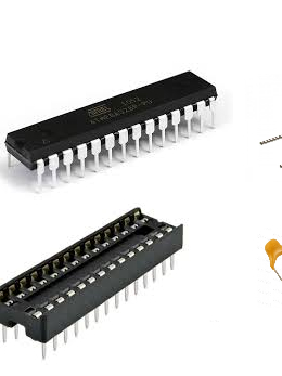 ATmega328P Bootloaded 16MHz crystal 2pcs 22pf capacitor socket ATmega328P-PU AVR arduino ...