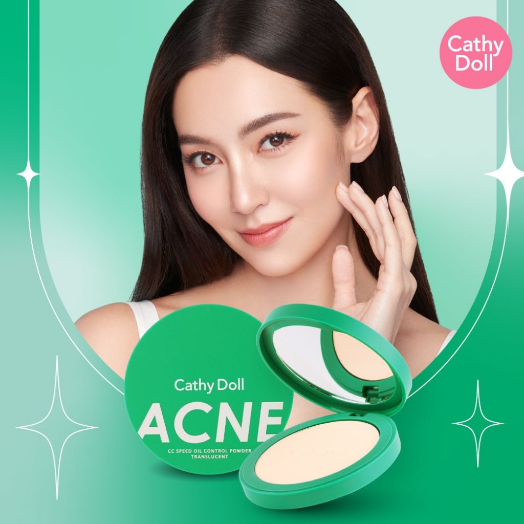 Cathy Doll Acne CC Speed Oil Control Powder Translucent 4.5G | Shopee ...