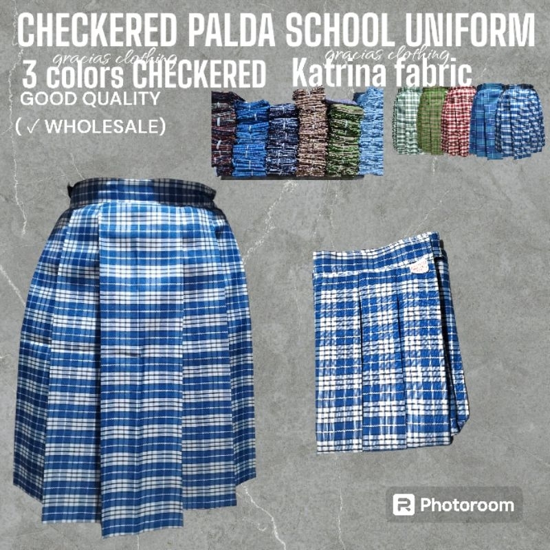 CHECKERED SKIRT DONGGALO SCHOOL UNIFORM QUALITY KATRINA FABRIC KATRINA ...