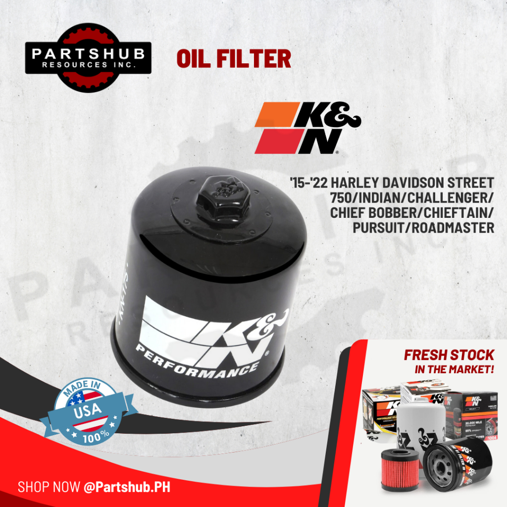 K&N OIL FILTER KN-175 ('15-'22 Harley Davidson Street 750/Indian ...