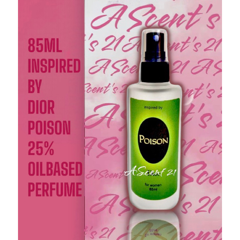 85 ml Inspired POISON Perfume by 25% oil based perfume For women ...