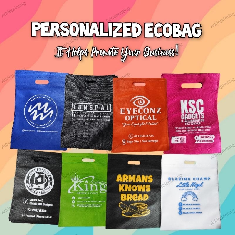 NEW Ecobag Printing/customized logo/customized ecobag/Flat type | Shopee Philippines