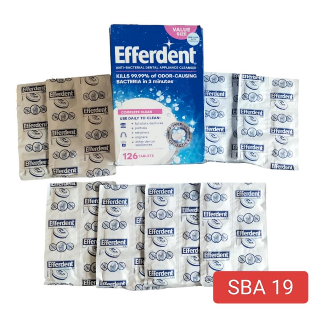 Efferdent Anti-Bacterial Dental Appliance Cleanser Tablet sold per ...