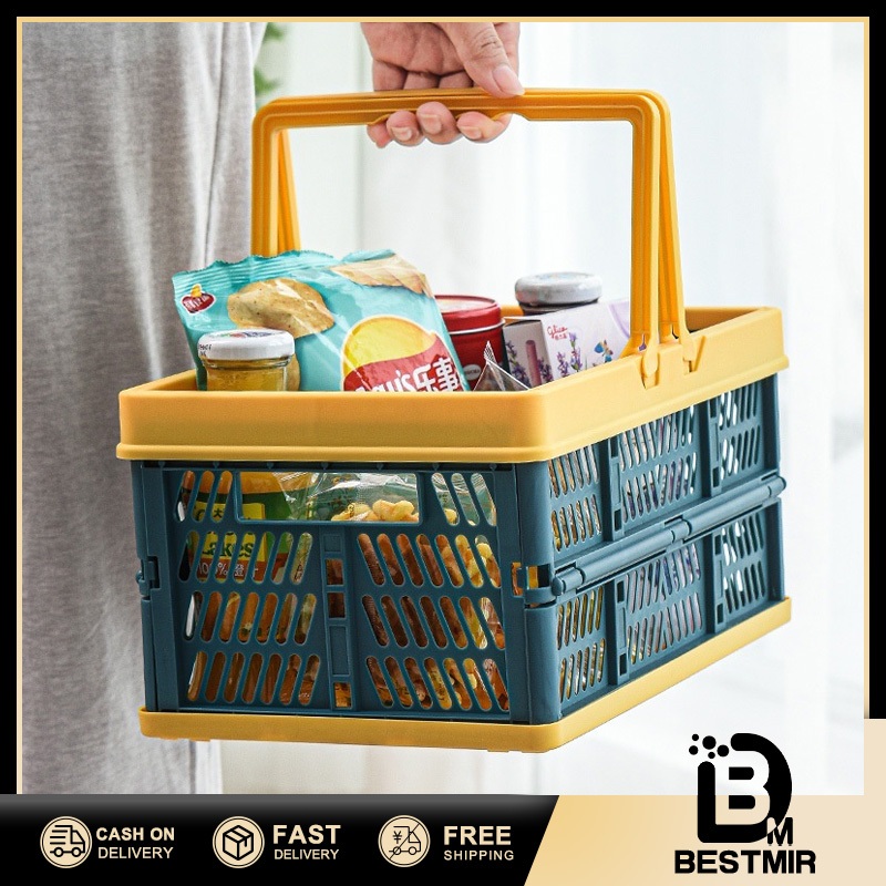 portable Large shopping basket picnic basket supermarket snack shopping ...