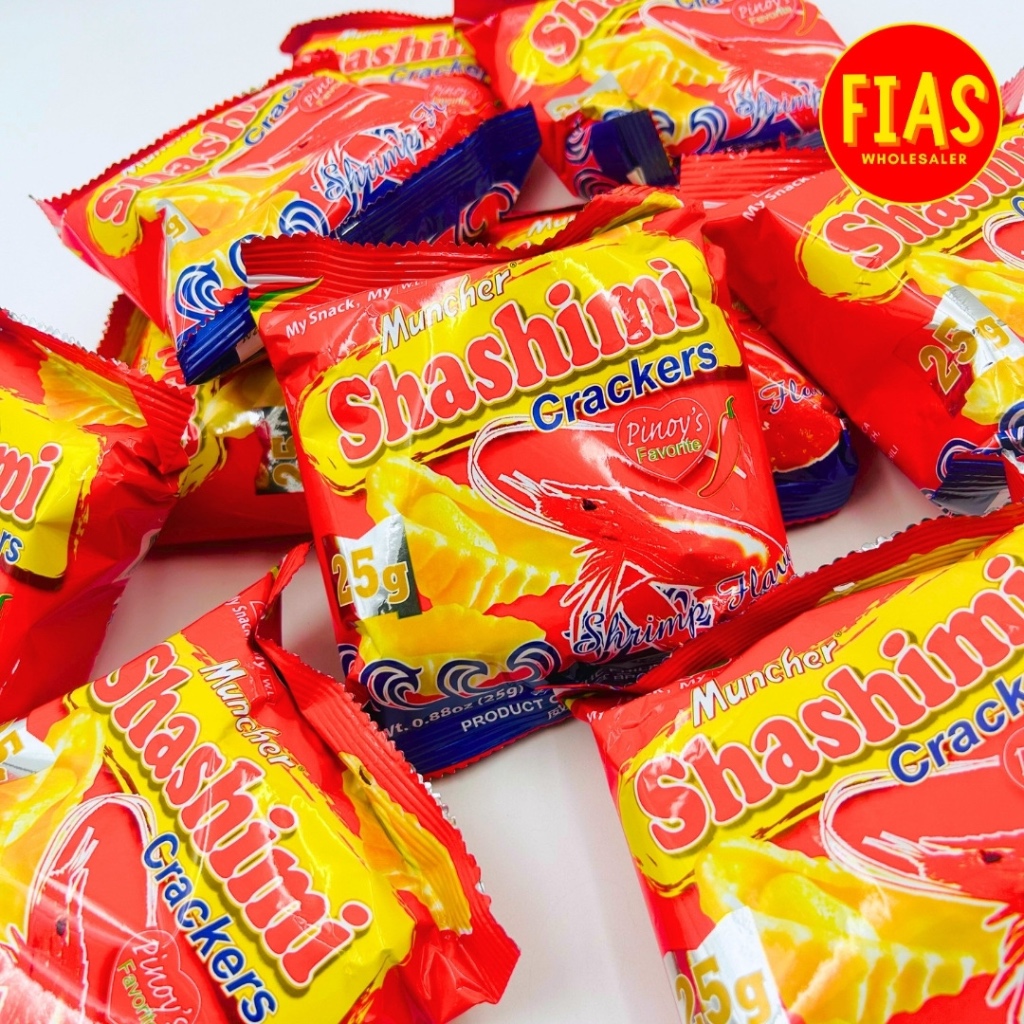 10 pcs Shashimi Chips Chili Shrimp Flavor | Shopee Philippines