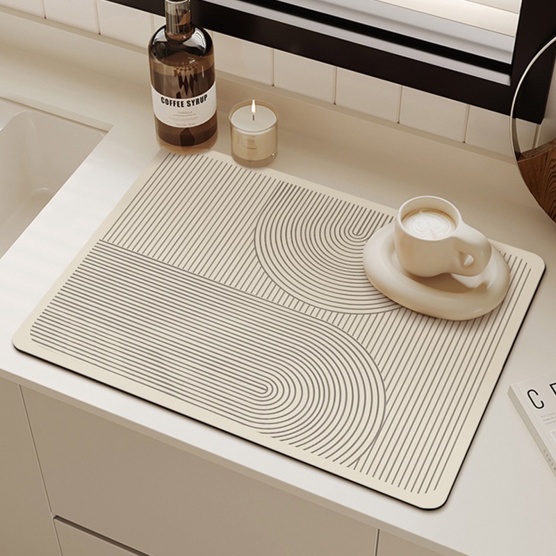MUJI Style Coffee Machine Absorbent Mat Dish Drying Pad Kitchen ...