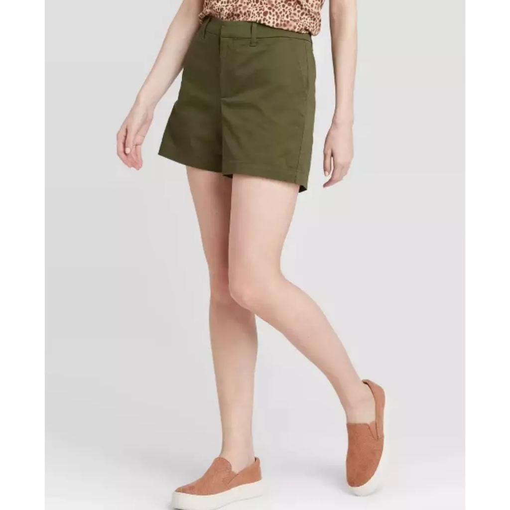 A NEW DAY 562778 565011 Women's High Rise Casual Fit Chino Short ...