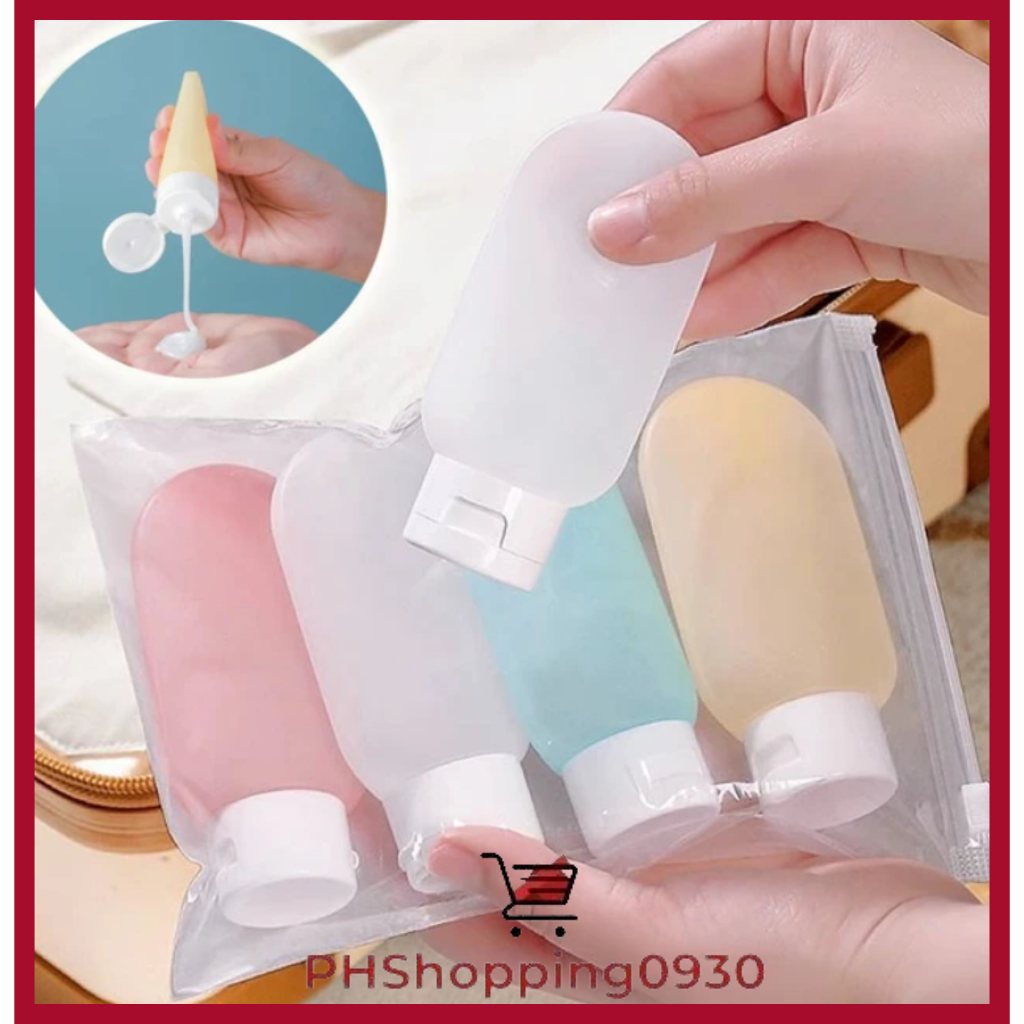 4-Pack Rectangle Leak-Proof Squeeze Bottles for Travel Toiletries ...