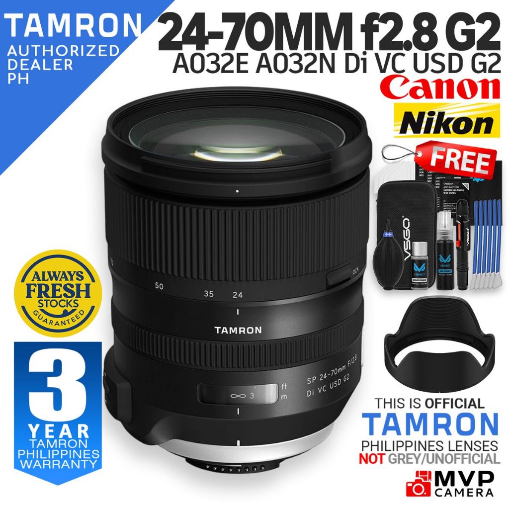 [3 YR WARRANTY] TAMRON A032 SP 24-70mm f2.8 Di VC USD G2 Lens A032N ...