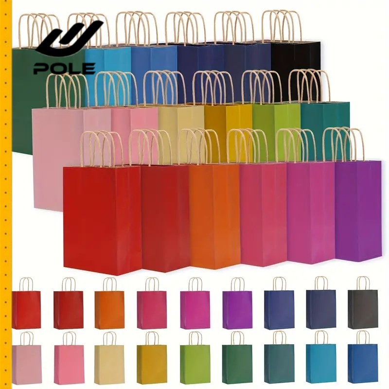 Colored Kraft Paper Party Gift Bag Party Small Gift Candy Biscuit Snack ...