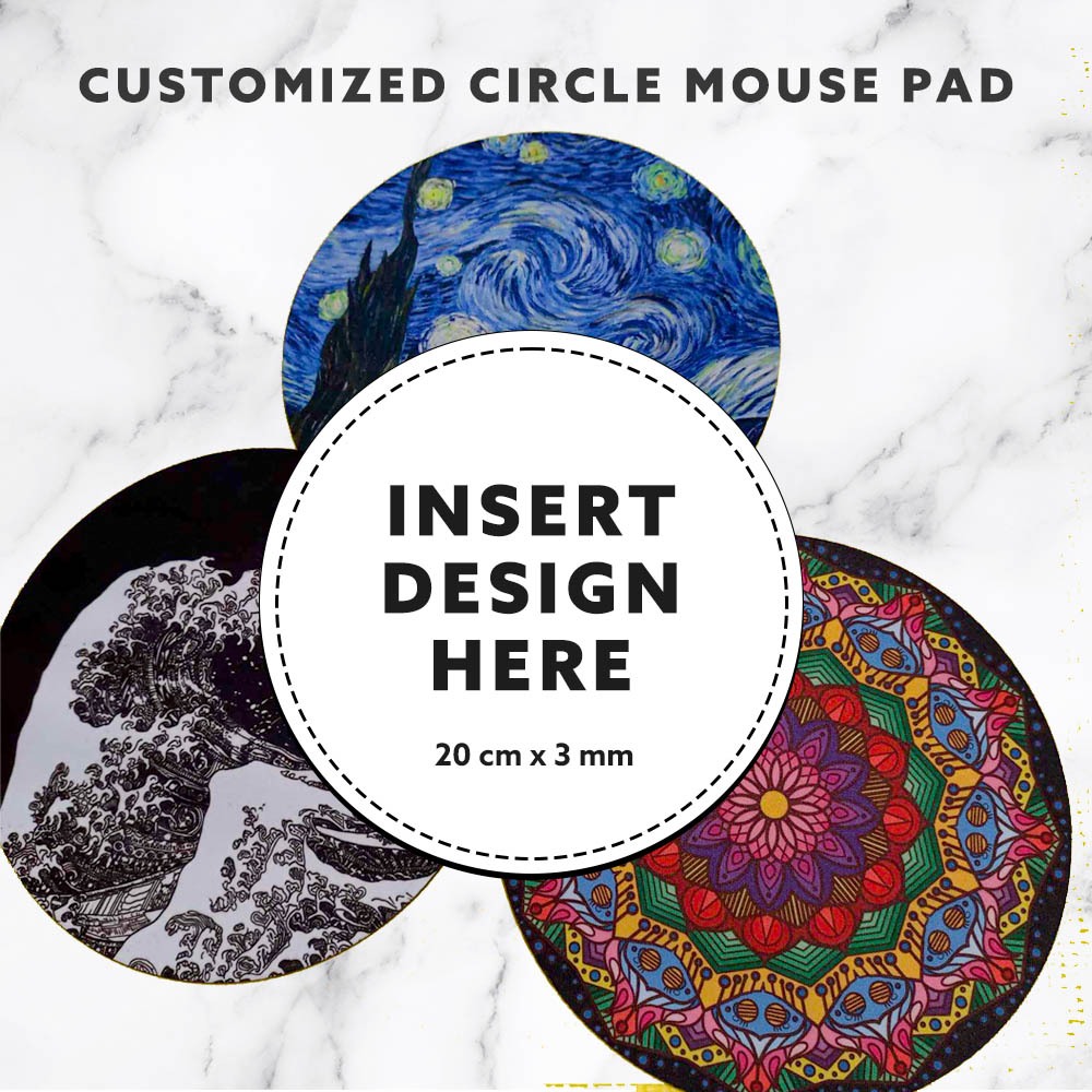 Customized Circle/Round Mouse Pad (Send your design) | Thick Non-slip ...