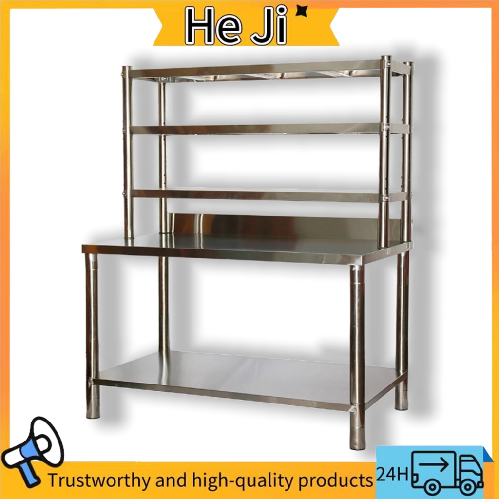 304 Stainless rack 2 layer table 3 layer shelf combination console ...