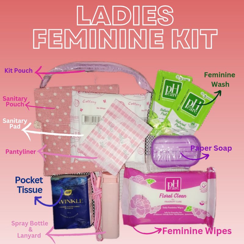 LADIES TRAVEL KIT FOR RED DAY SET FEMININE KIT | Shopee Philippines